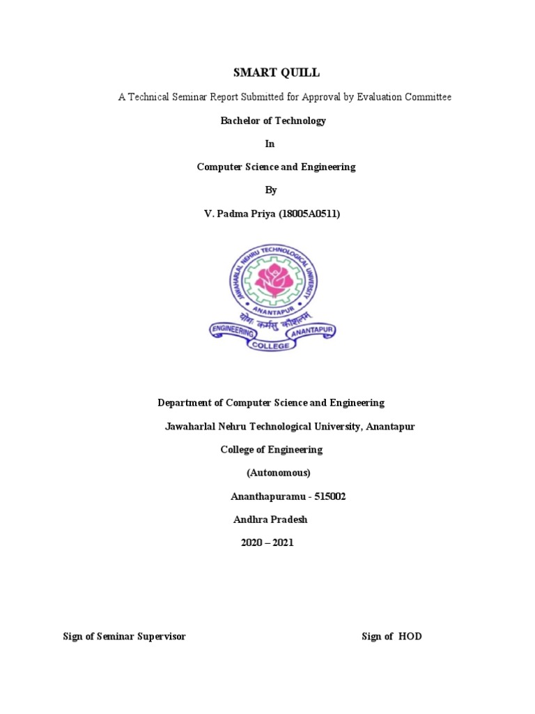 Smart Quill Report | Download Free PDF | Accelerometer | Personal Computers