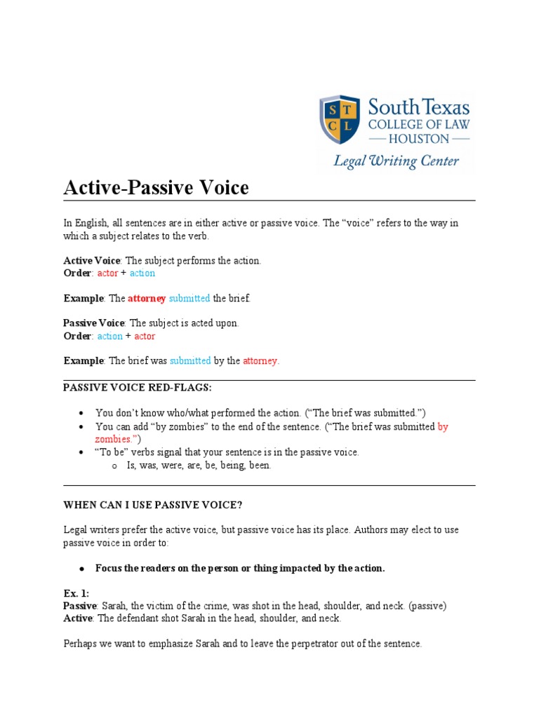 Active vs. Passive Voice Explained | PDF | Trials | Criminal Law