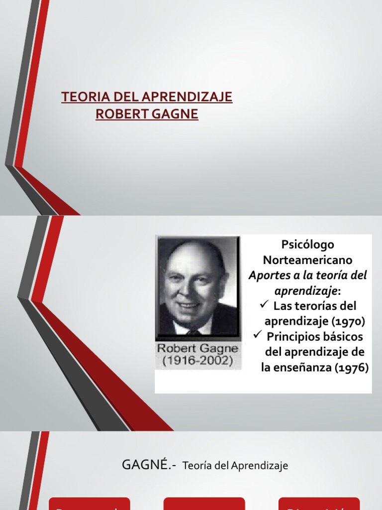 Teoria Del Aprendizaje Robert Gagne | PDF