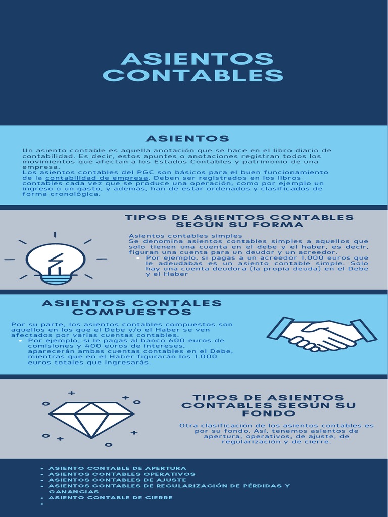 Guía de Asientos Contables Básicos | PDF | Contabilidad | Corporaciones