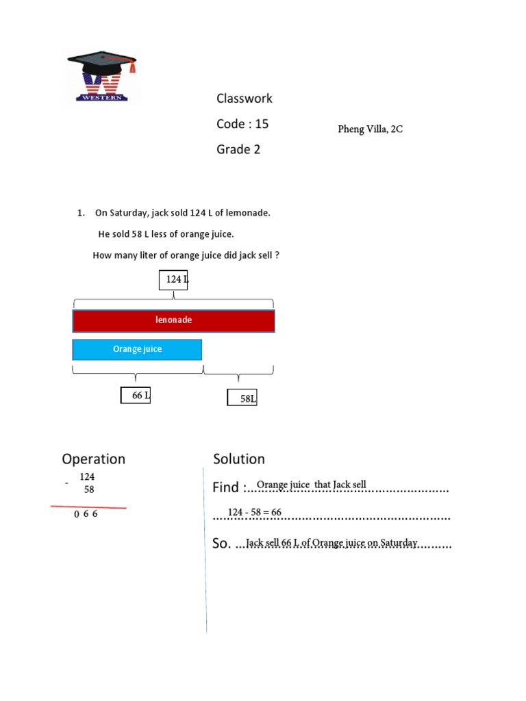 Operation Solution Find: . So. . | PDF