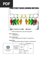 CBLM 2 Work in A Team Environment | PDF | Competence (Human Resources) | Facilitator