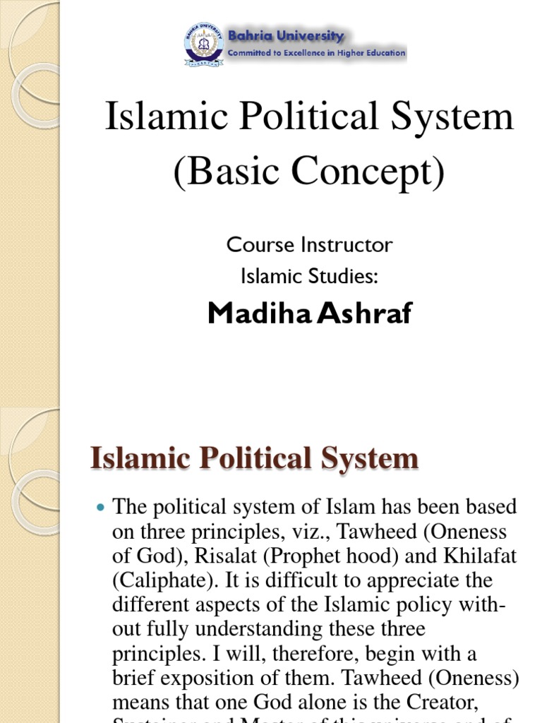 Islamic Political System (Basic Concept) : Madiha Ashraf | PDF ...
