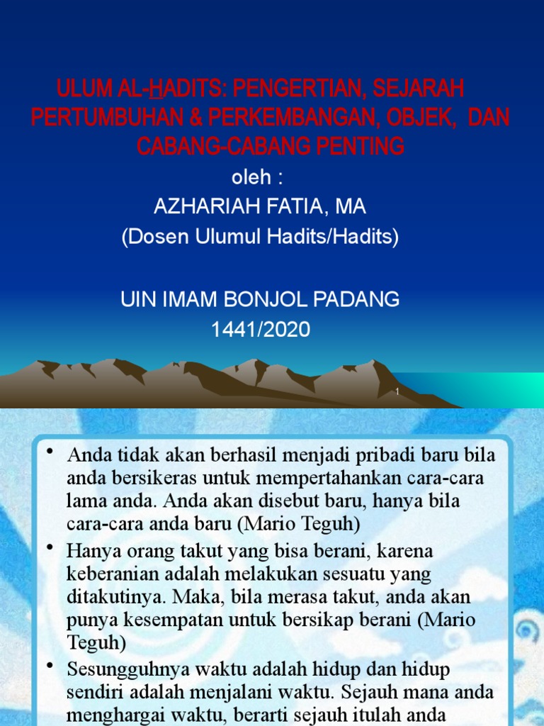 2 Konsep Dan Sejarah Ulumul Hadis | PDF