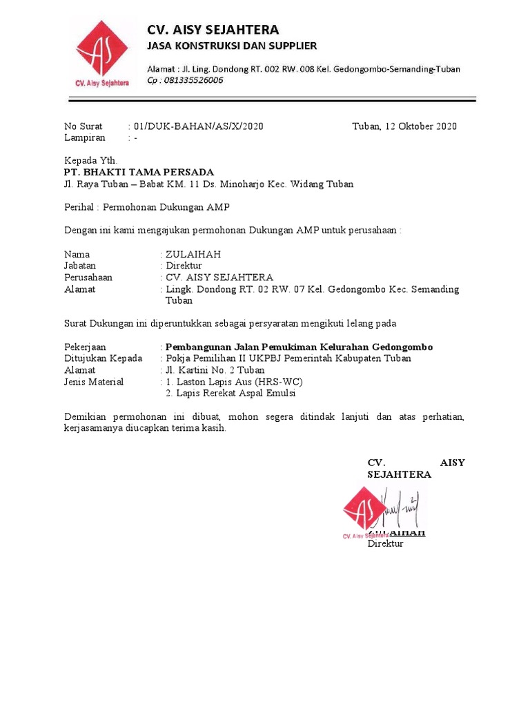 Kop Surat Aisy S | PDF