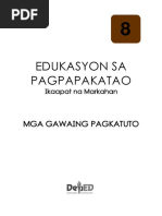 ESP 8 2nd Quarter Exam | PDF | Friendship | Love