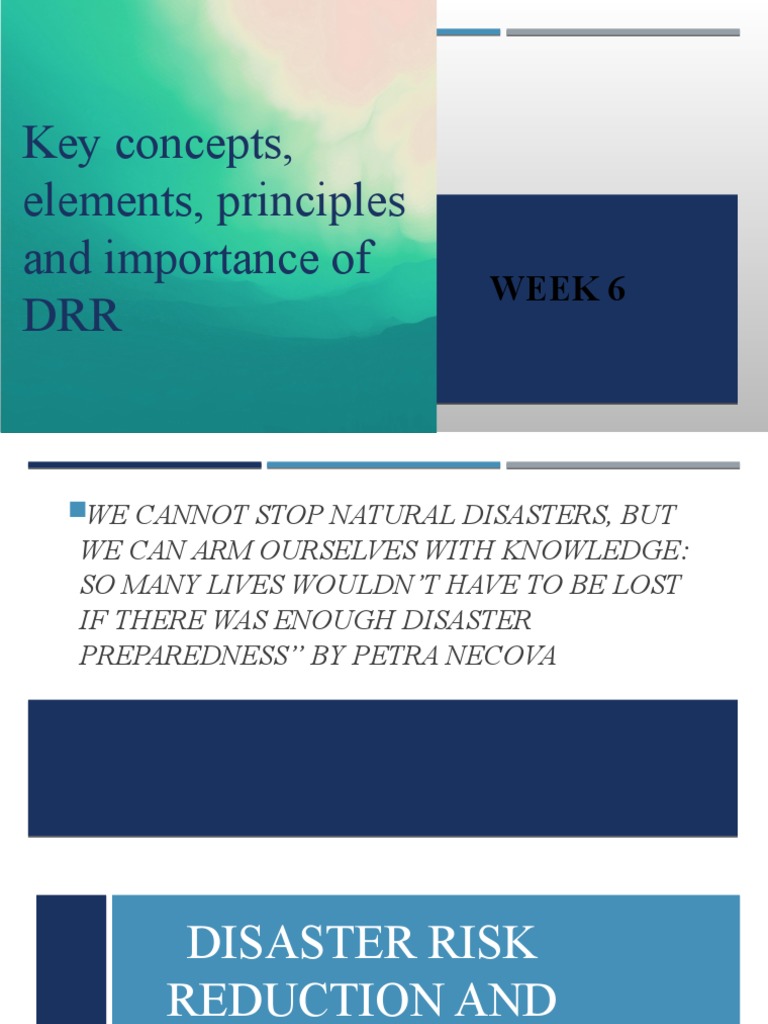 Week 6 DRR Key Concepts, Elements, Principles and Importance | PDF ...