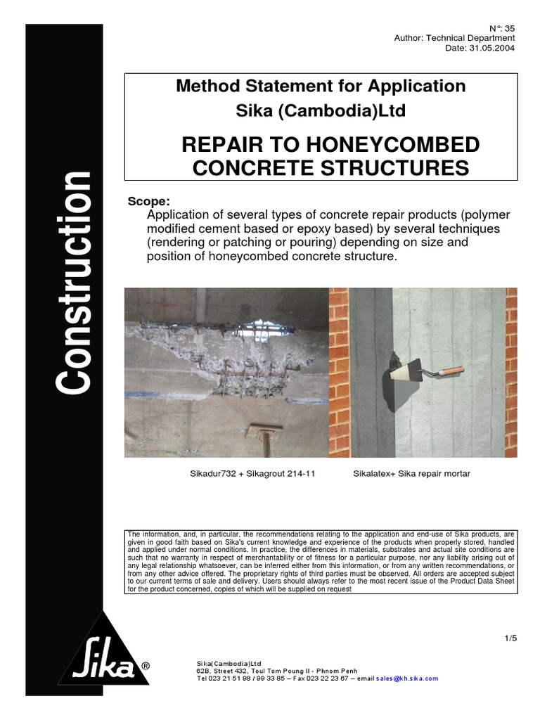 Construction Method Statement For Applic | PDF | Concrete | Building ...