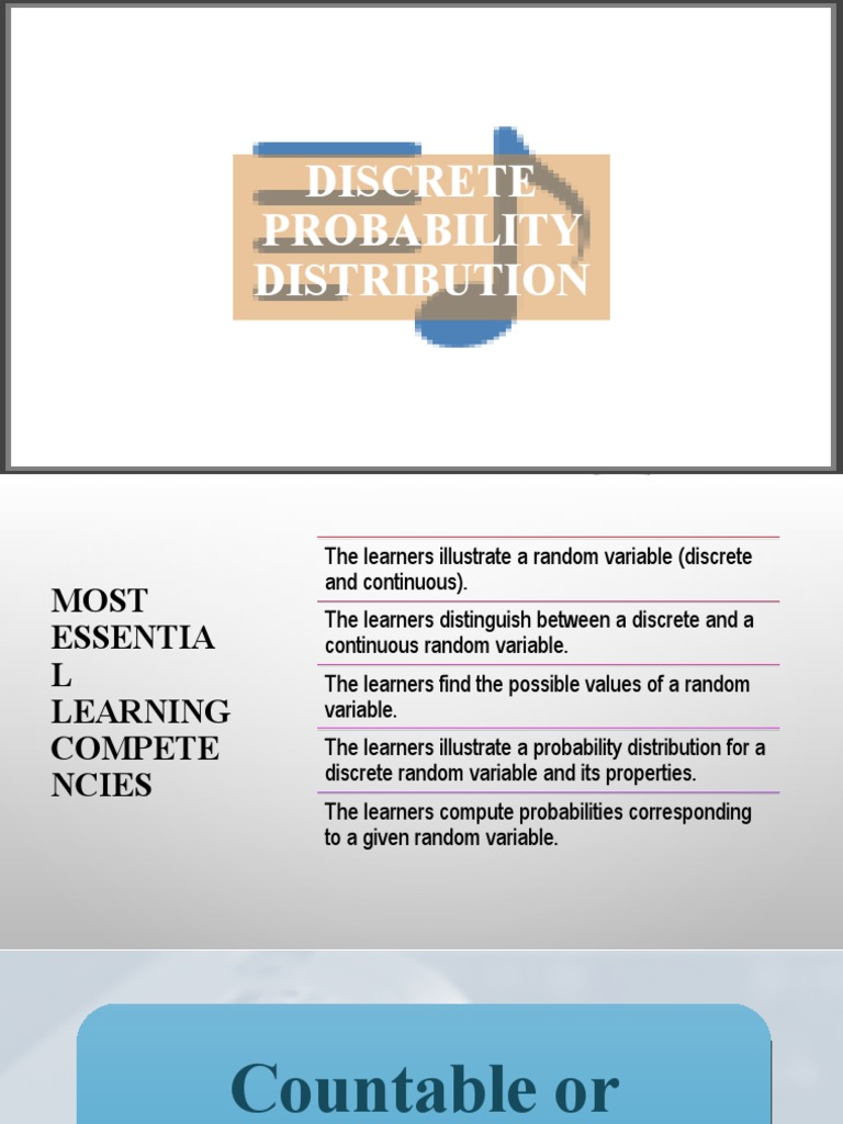 Discrete Probability Distribution | PDF | Probability Distribution ...