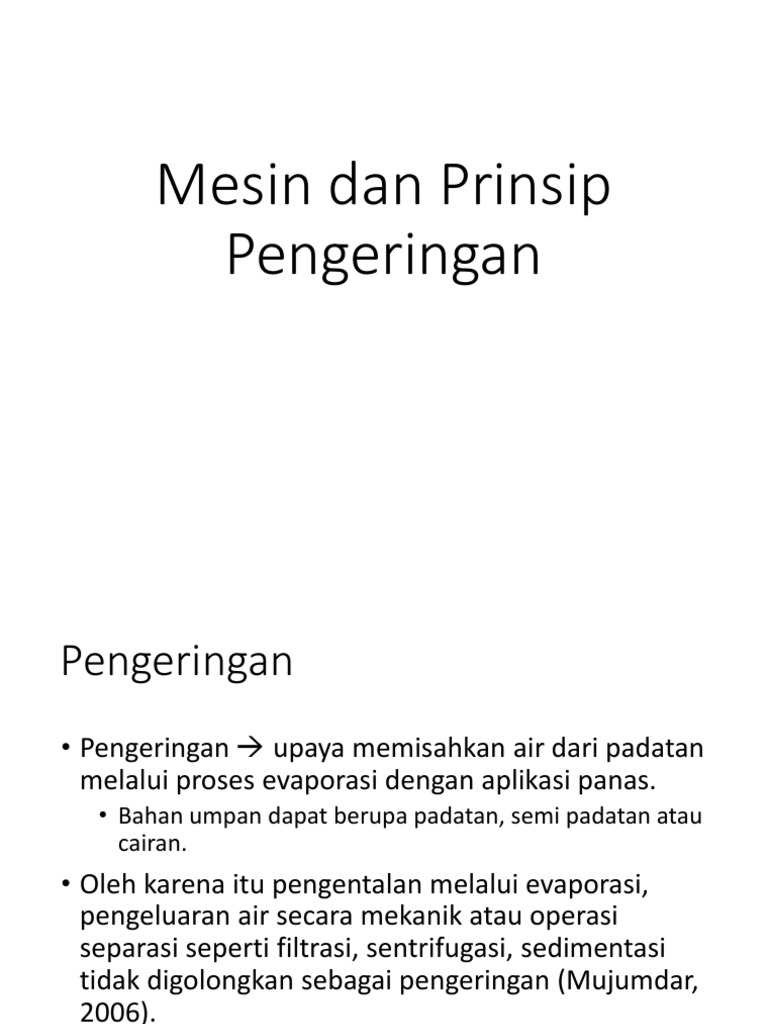 13 Mesin Dan Prinsip Pengeringan | PDF