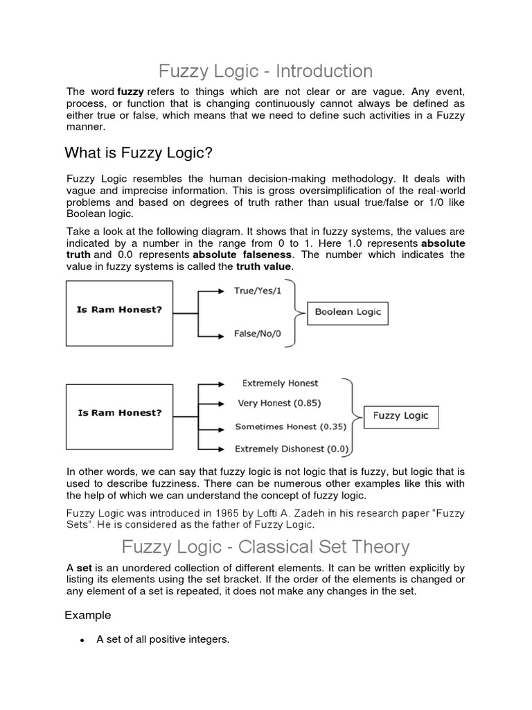 Fuzzy Logic | PDF | Fuzzy Logic | Set (Mathematics)