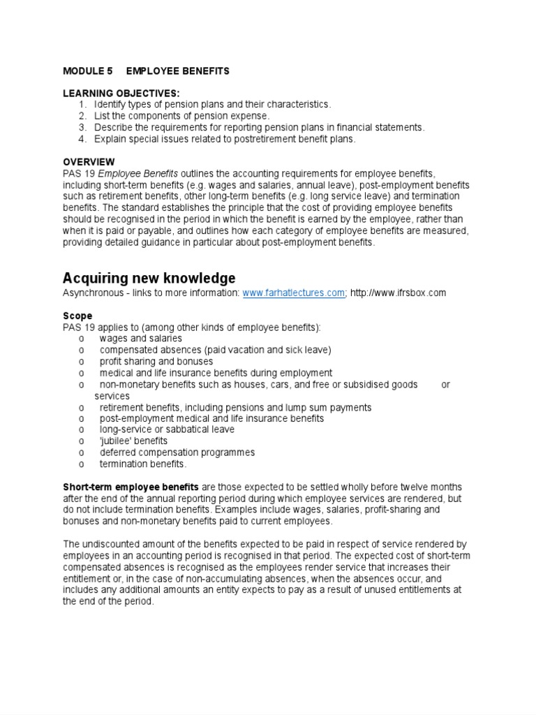Module 5 Employee Benefits | PDF