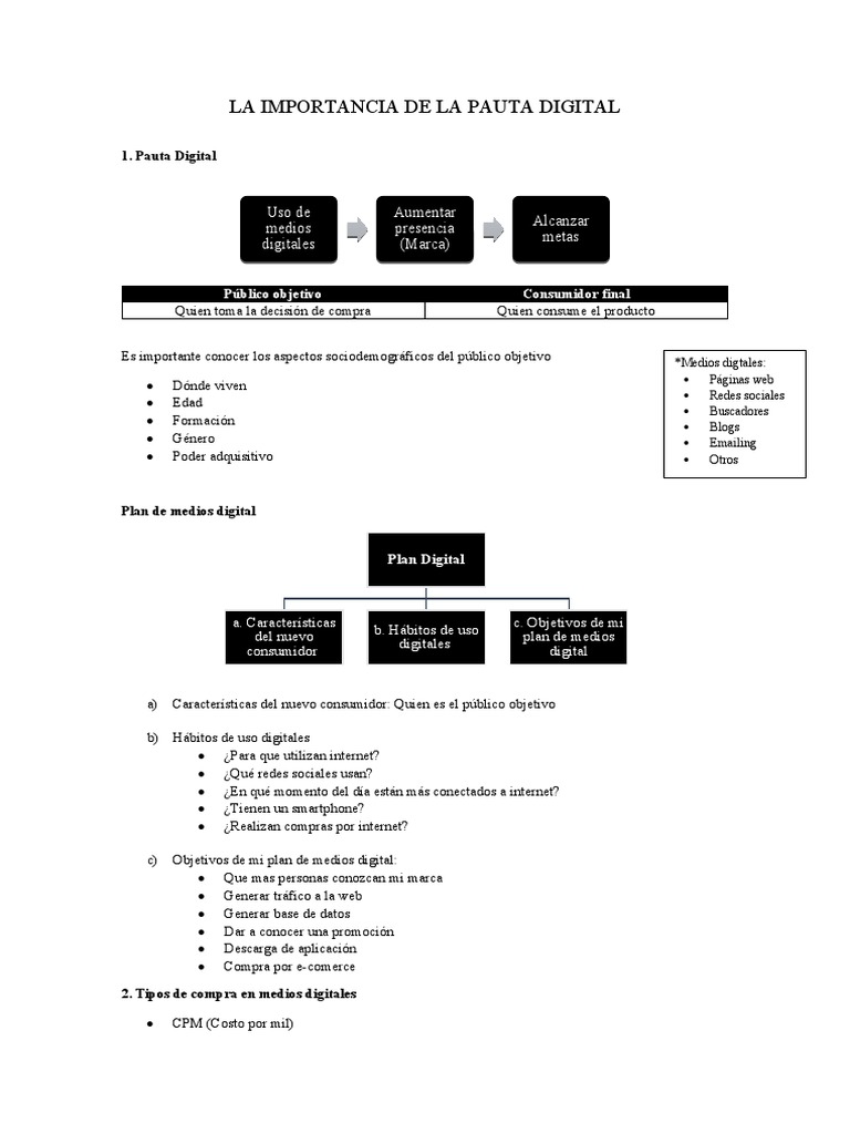 Estrategias de Pauta Digital Efectiva | PDF | Blog | Internet
