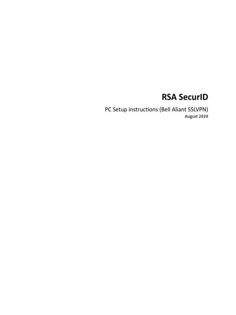RSA SecurID Setup Guide1 | Download Free PDF | Computer Access Control | Authentication