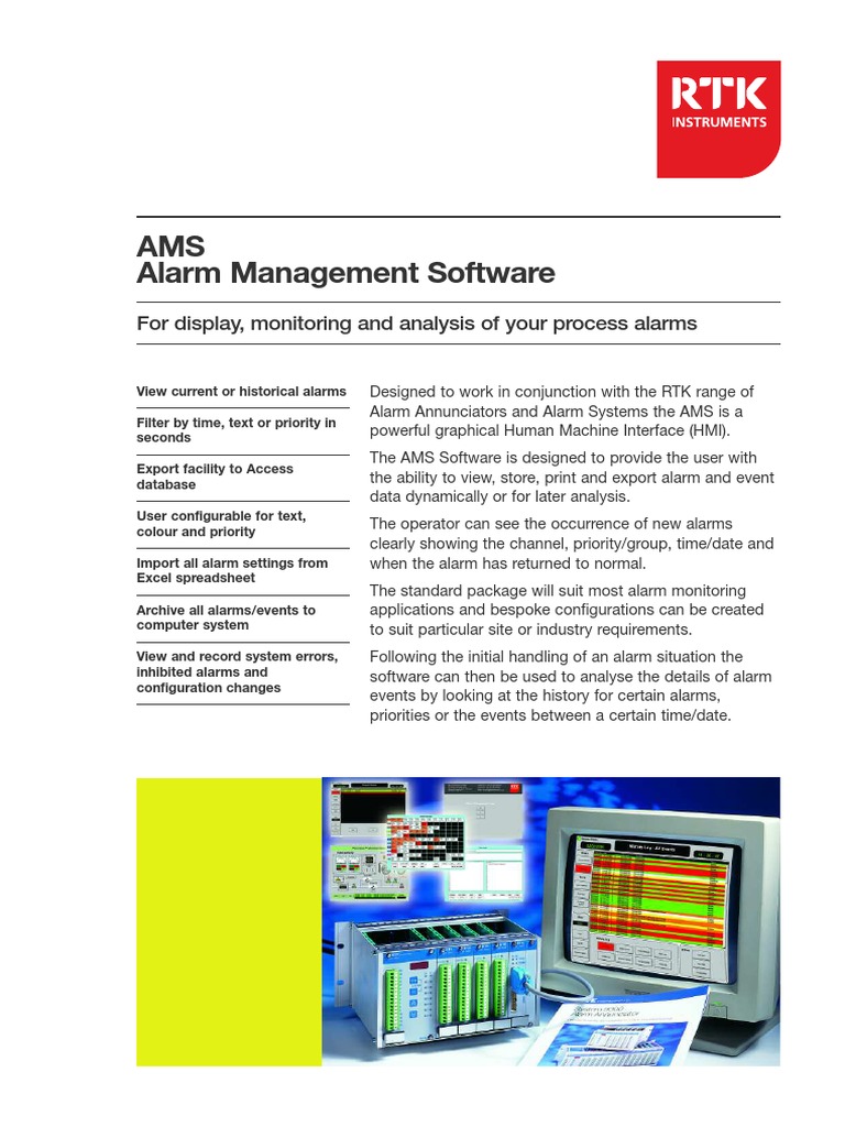 AMS Alarm Management Software: For Display, Monitoring and Analysis of Your Process Alarms | PDF ...