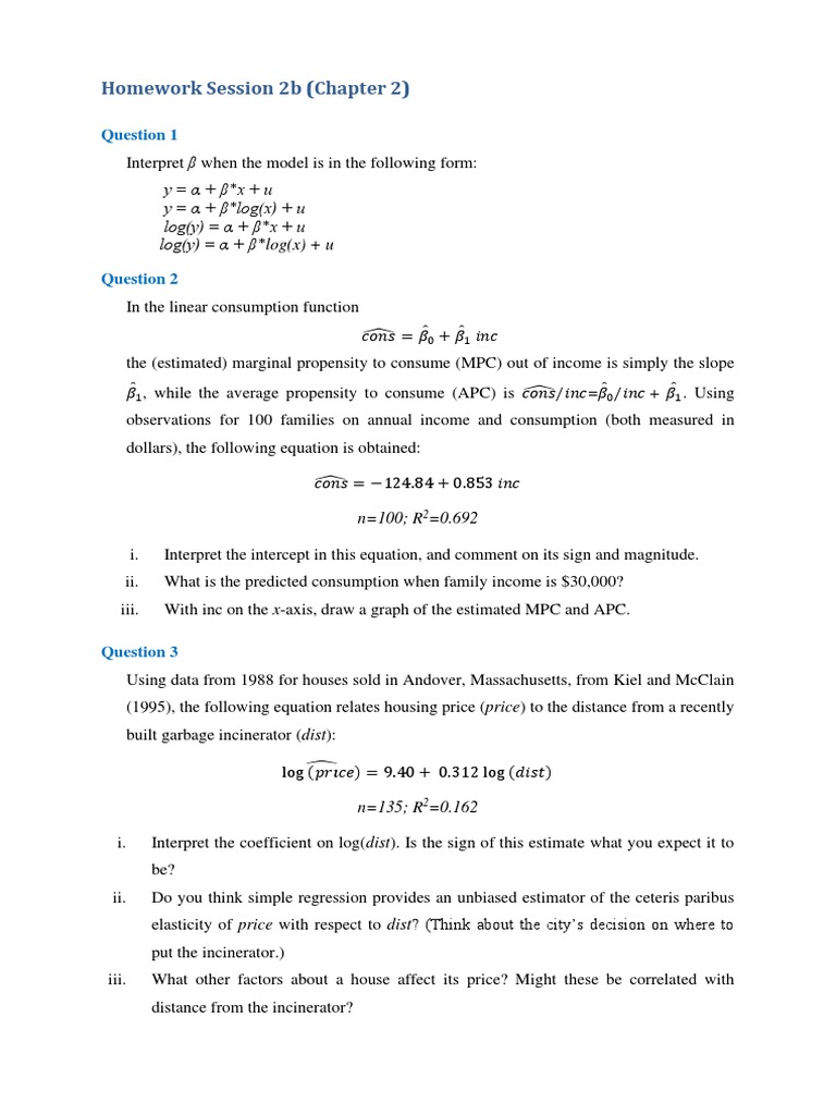 Homework Session 2b (Ch2) | PDF | Statistical Inference | Statistical ...