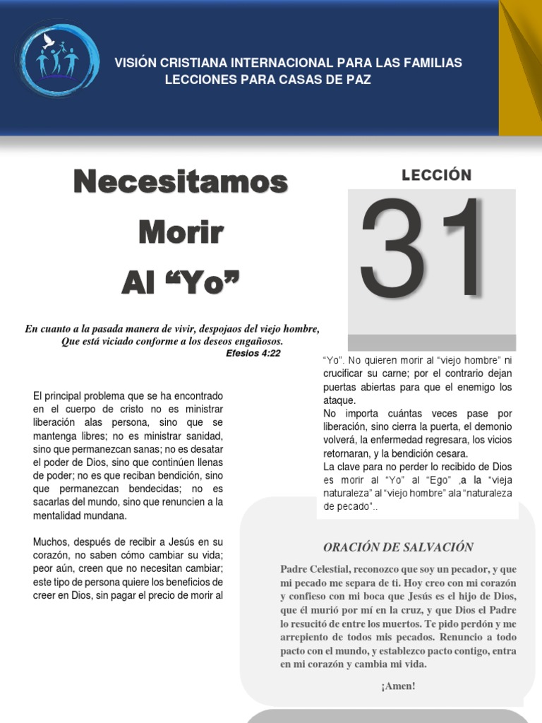 Necesitamos Morir Al Yo | PDF | Cristo (título) | Jesús