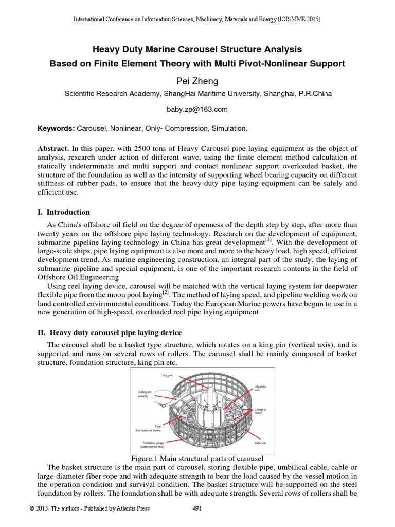 Heavy Duty Marine Carousel Structure Analysis Based On Finite Element ...