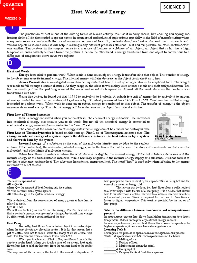 Science 9 Teacher Made Module Quarter 4 Week 6 | PDF | Heat | Heat Transfer