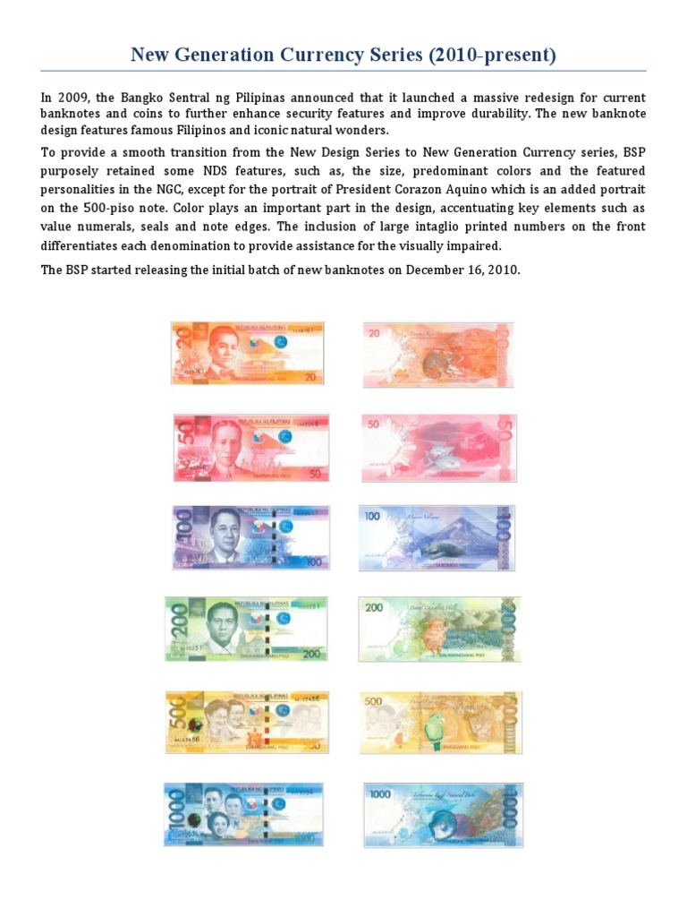 New Generation Currency Overview | PDF | Currency | Foreign Exchange Market