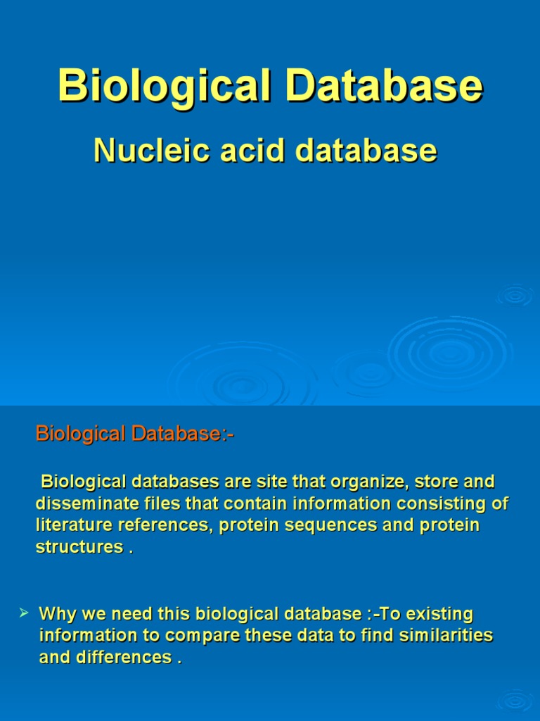 Biological Database | PDF | National Center For Biotechnology ...