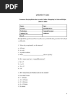 E Commerce Questionnaire | PDF | E Commerce | Business Economics
