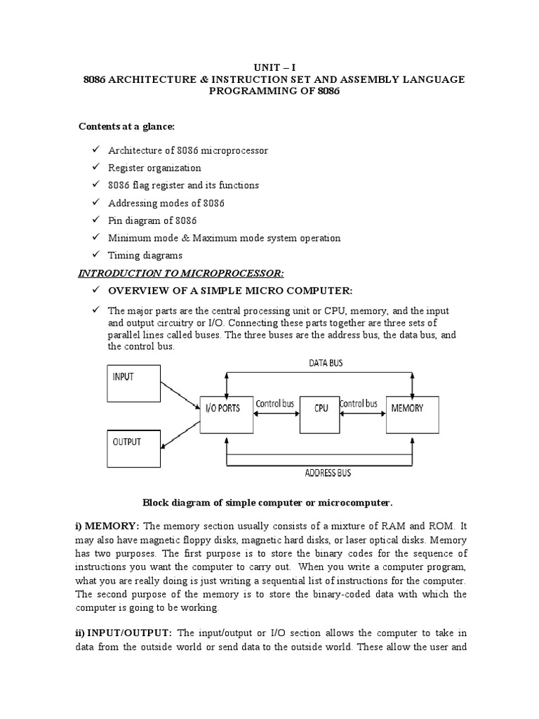 Mpmc Unit 1 Descargar Gratis Pdf Central Processing Unit Input Output