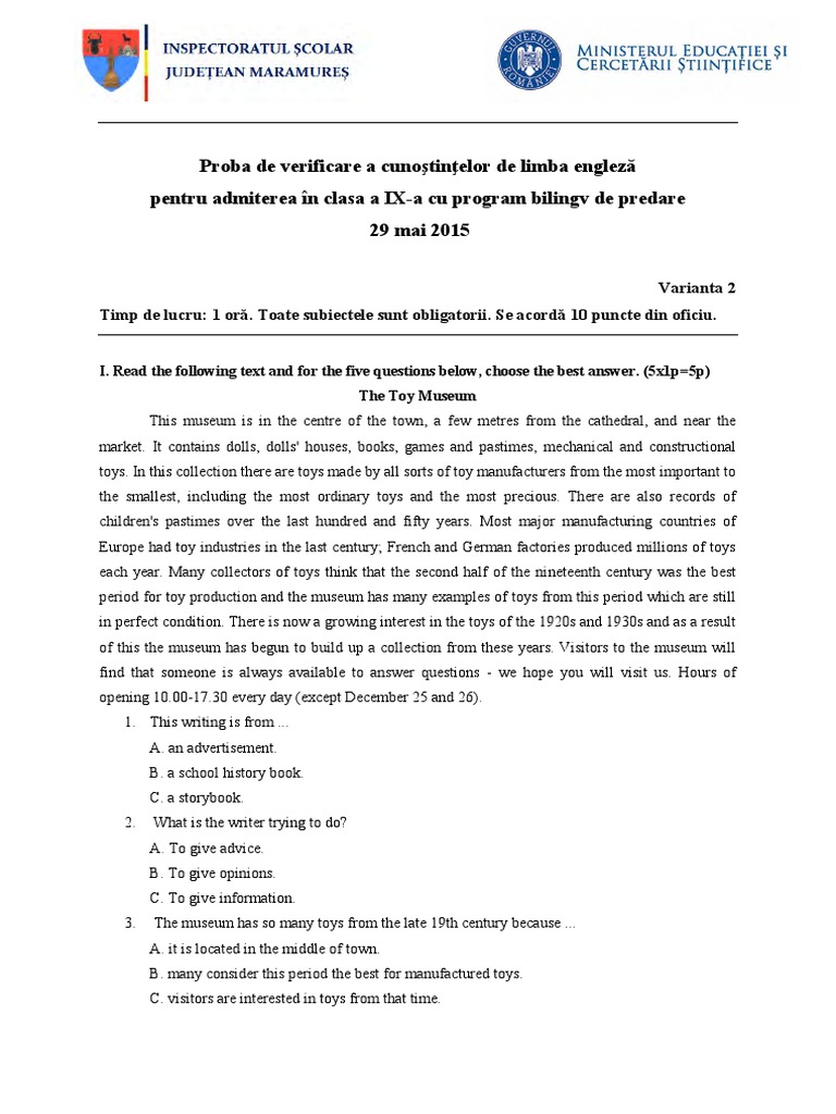 2015 Admitere Bilingv | PDF | Social Networking Service | Facebook