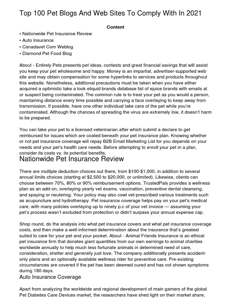 Top 100 Pet Blogs and Websites To Observe in 2021kuegv | Download Free ...