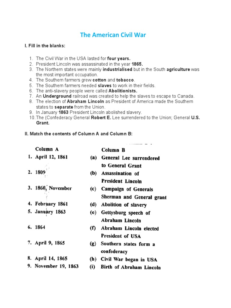 ICSE Focus On History Solutions Class 8 Chapter 3. The American Civil ...