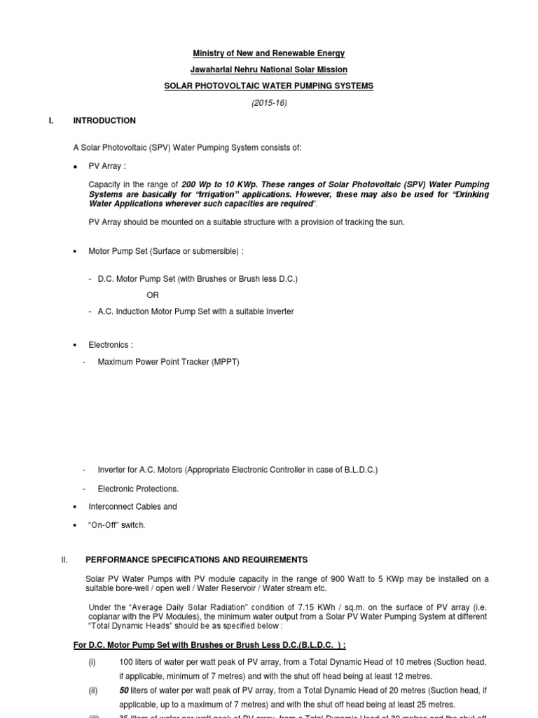 Technical-Specification Spwps 2013 14 | PDF | Photovoltaics ...