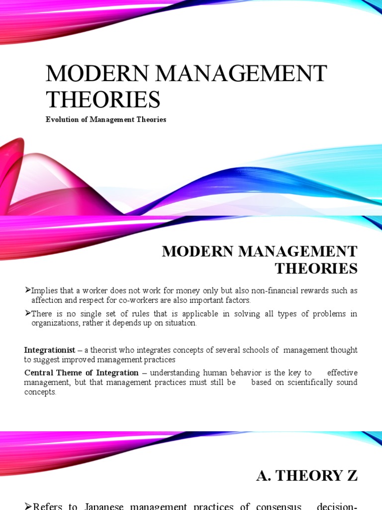 Modern Management Theories | PDF | System | Systems Theory