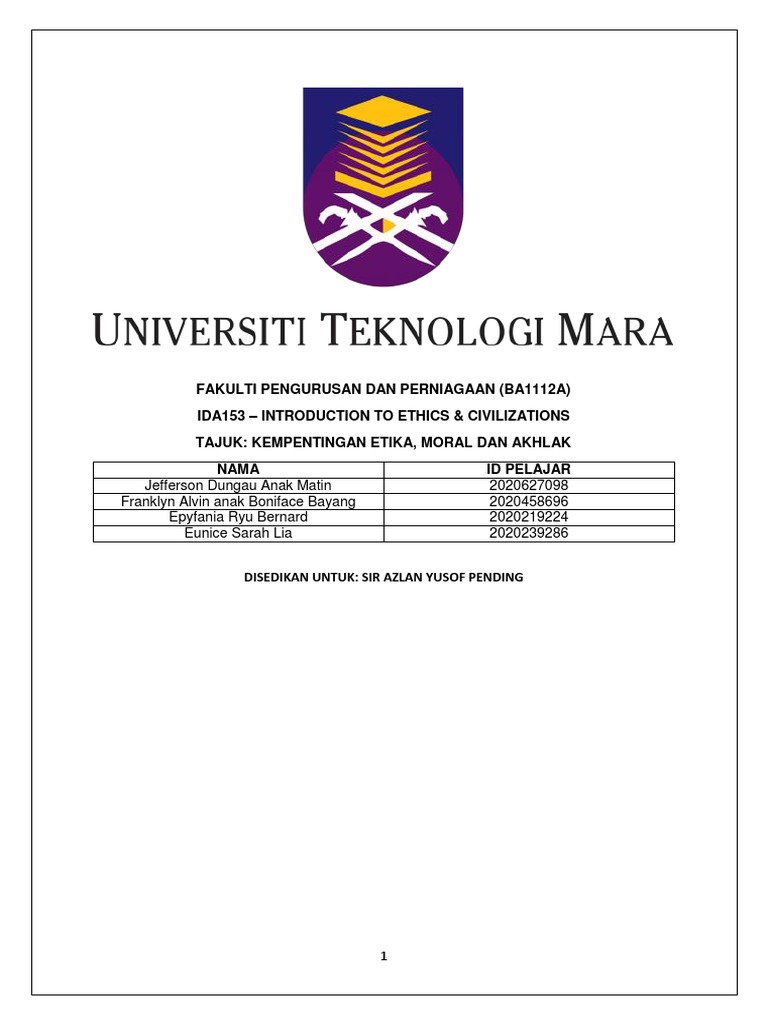 Ida153 Group Assignment | PDF | Sains & Matematika