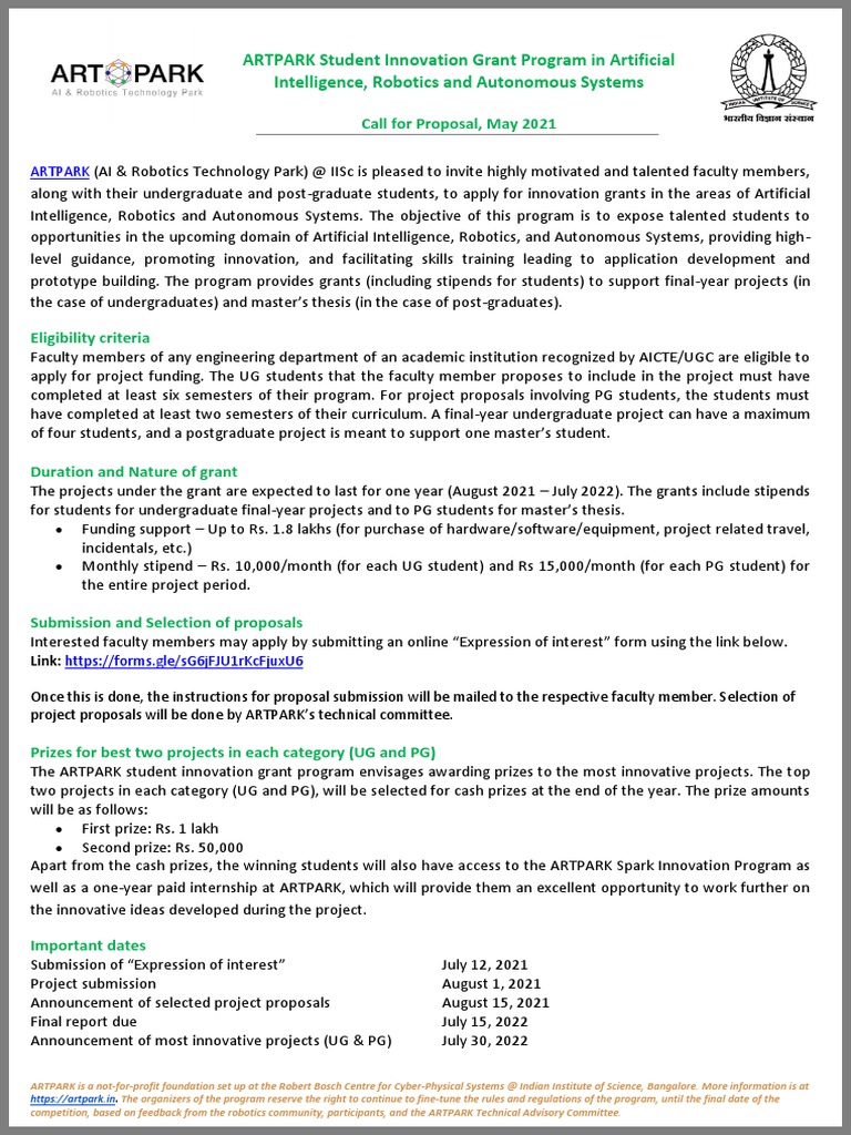 Student Innovation Grant Program | PDF | Undergraduate Education ...