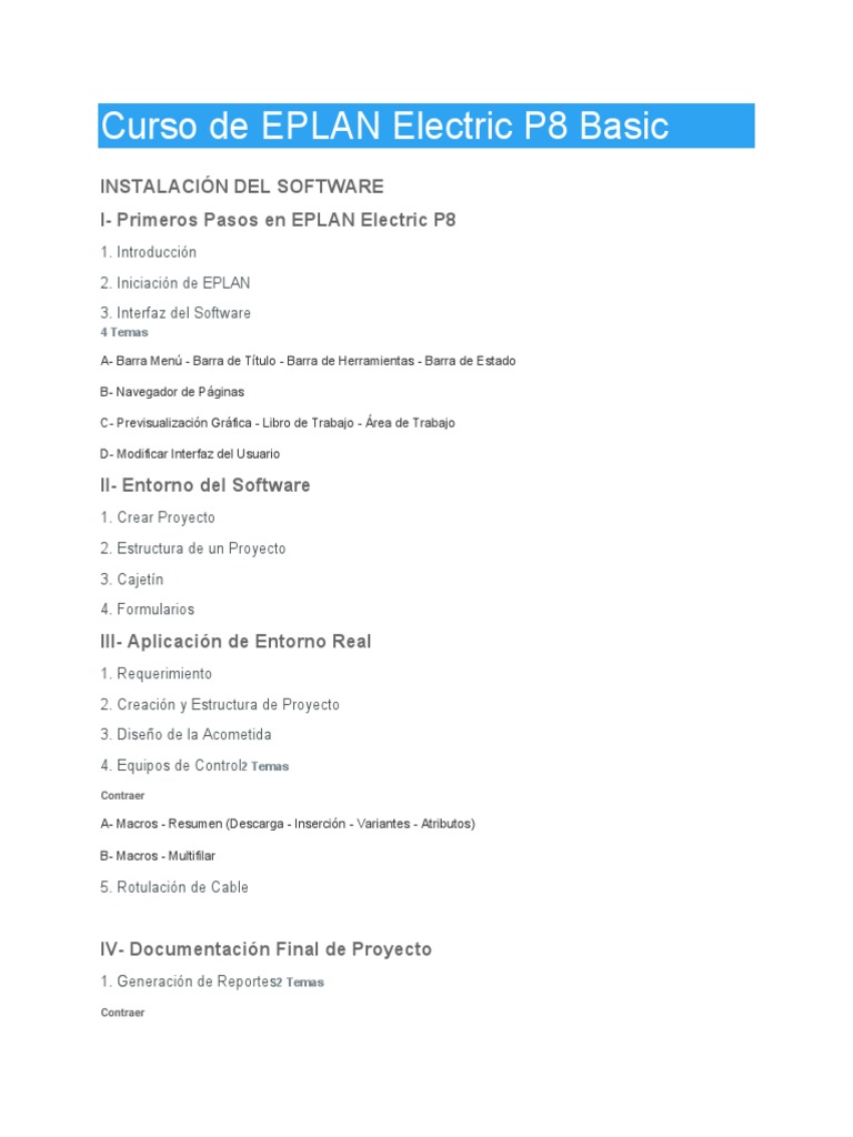 Eplan Electric P8 Basico | PDF