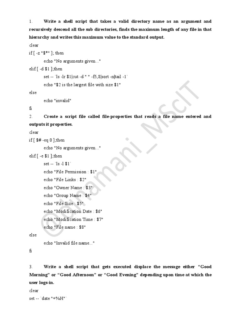 Unix MSc-IT LAB | Download Free PDF | Computer File | Software Engineering