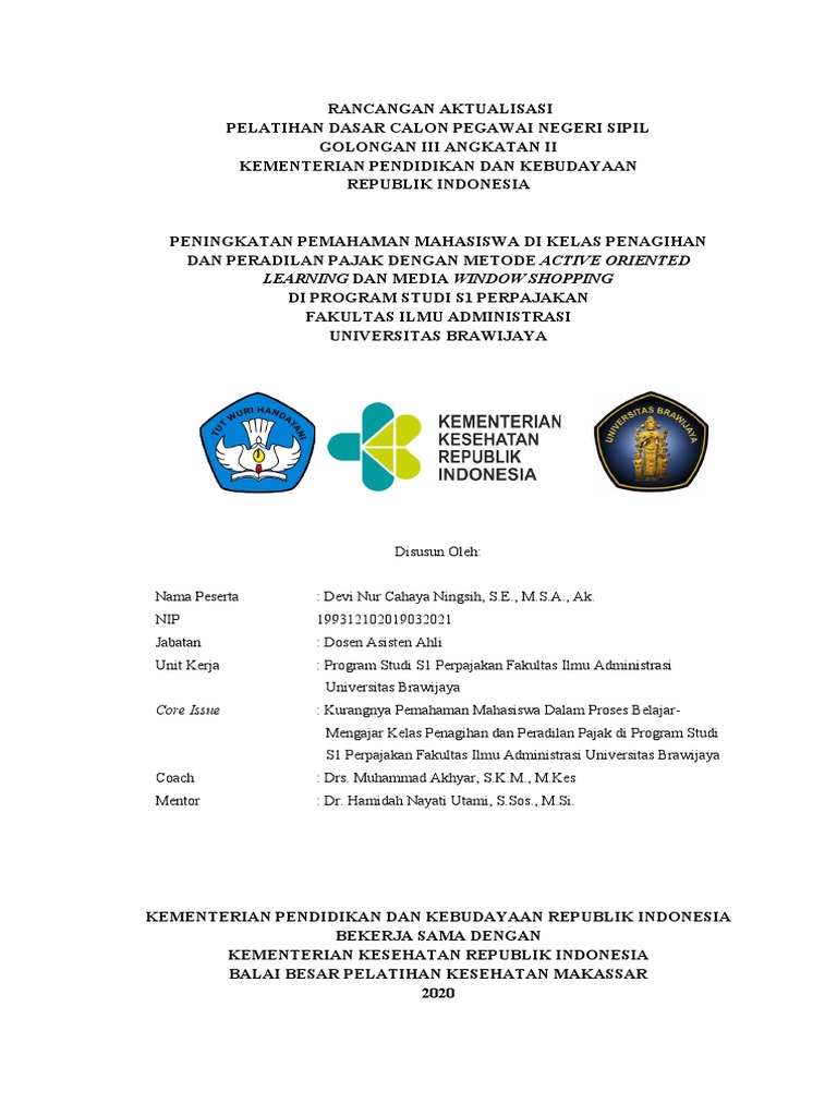 Rancangan Aktualisasi Final - Devi Nur Cahaya Ningsih | PDF