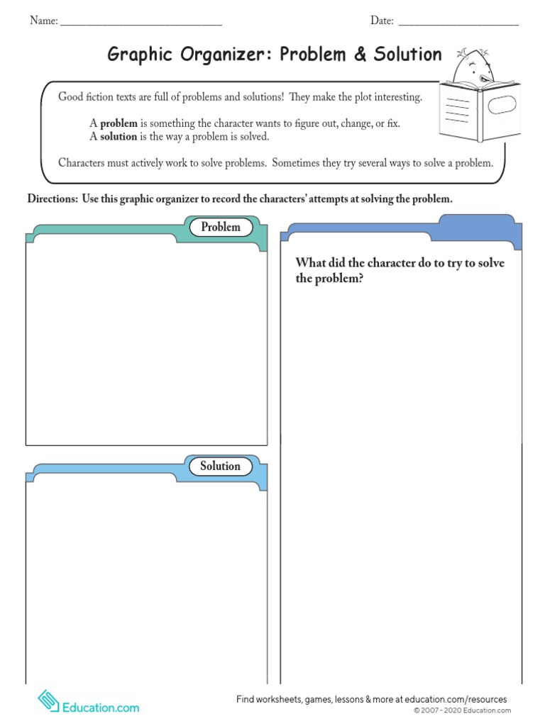 Problem And Solution Graphic Organizer