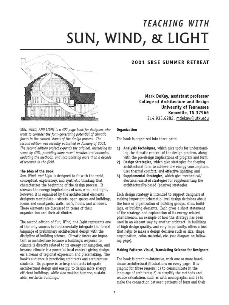 Sun, Wind, & Light: Teaching With | PDF | Window | Building Insulation