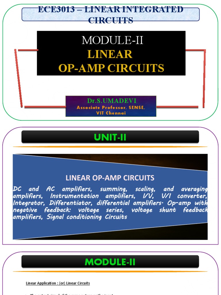 Module 2 PPT - Part 1 | PDF | Amplifier | Operational Amplifier