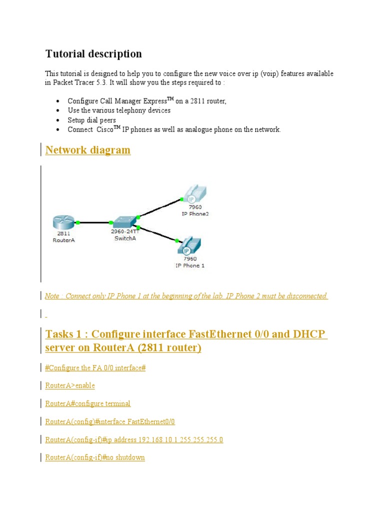 Tutorial Description: Network Diagram | PDF | Application Layer Protocols | Router (Computing)