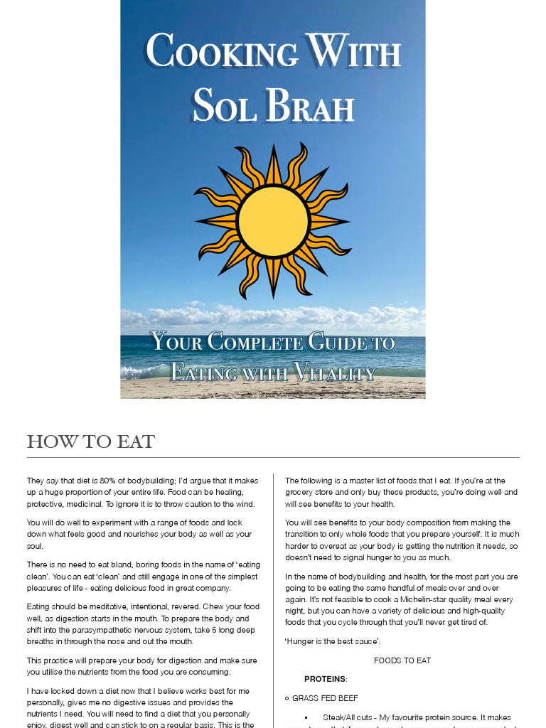 Sol Brah's Ultimate Diet Guide | PDF | Foods | Food And Drink