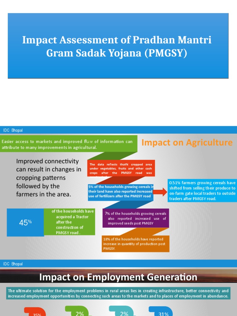 Impact Assessment of Pradhan Mantri Gram Sadak Yojana (PMGSY) | PDF ...