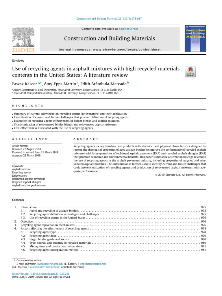 Construction and Building Materials: Fawaz Kaseer, Amy Epps Martin ...