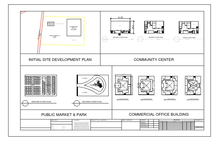 Community Center Initial Site Development Plan | PDF | Elevator | Business