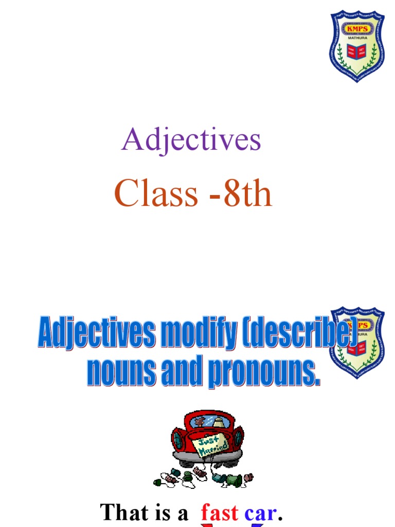 Adjectives Class 8th | PDF | Young Adult