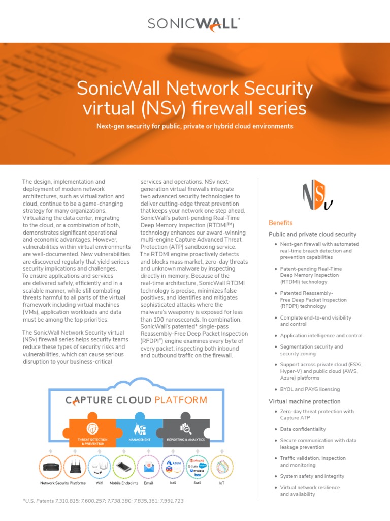 Sonicwall Network Security Virtual (NSV) Firewall Series | PDF | Denial ...