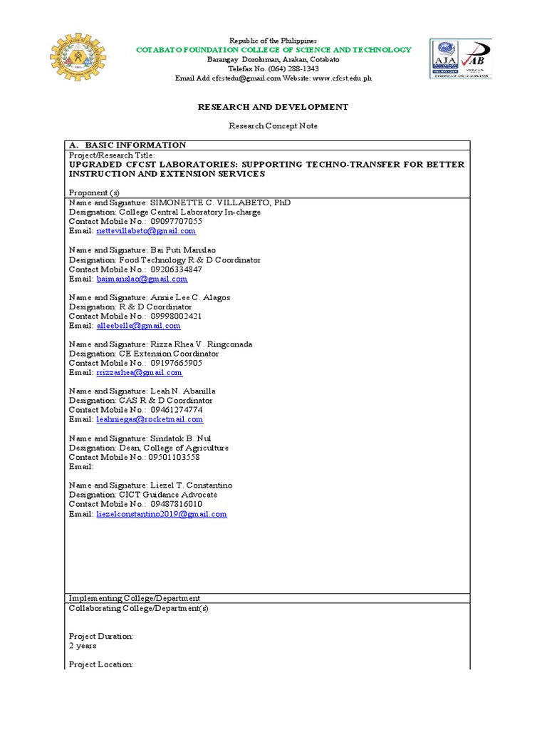 Enhancement of CFCST Laboratories | PDF | Laboratories | Agriculture