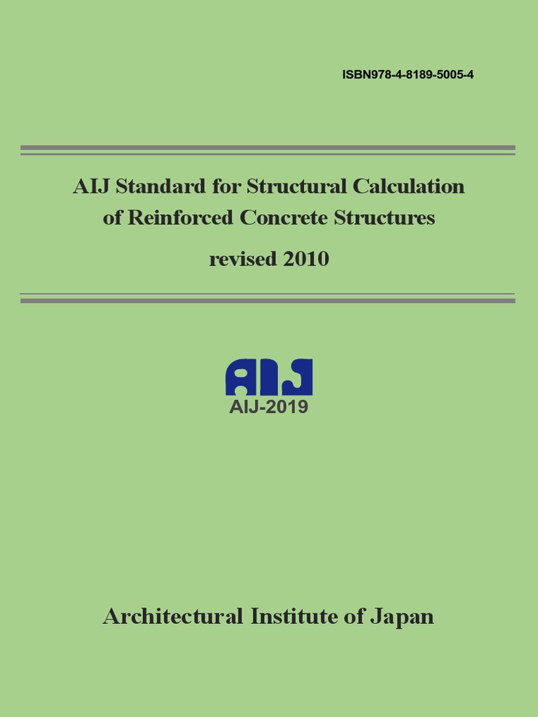 AIJ Japan Code 2019 | PDF | Beam (Structure) | Shear Stress