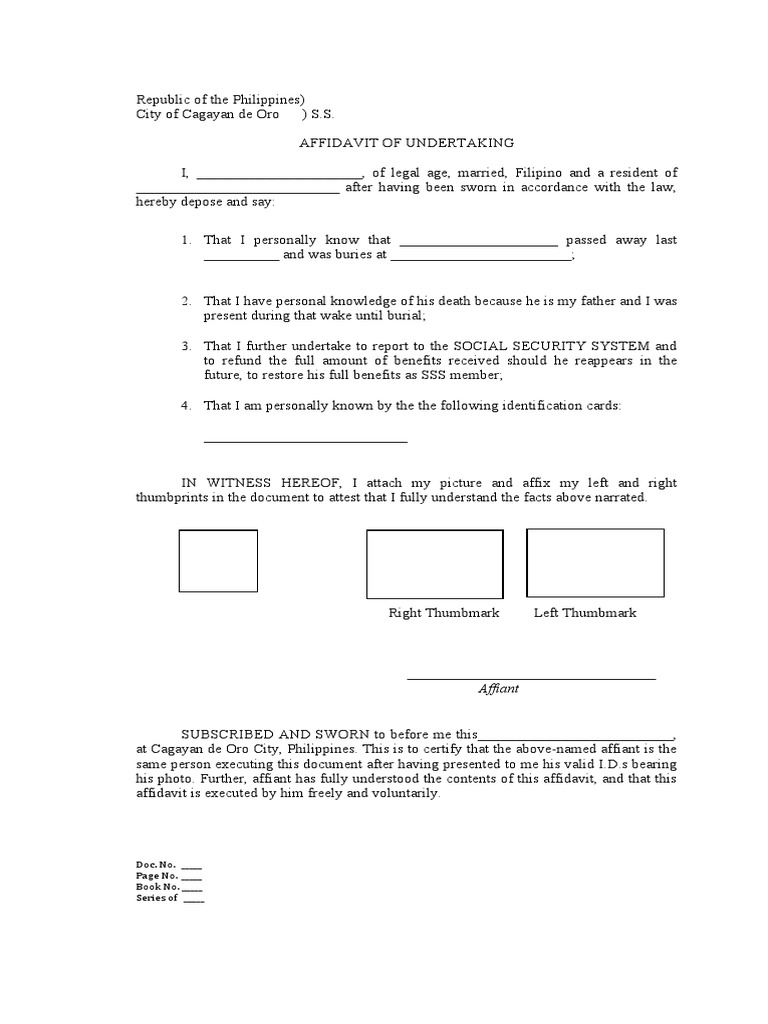 SSS Death Claim Sample | PDF | Social Science